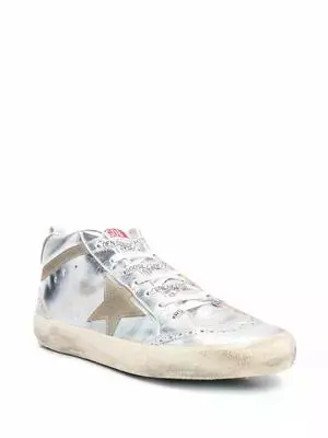 GOLDEN GOOSE Mid-top Sneakers With Signature Star And Wave Detail