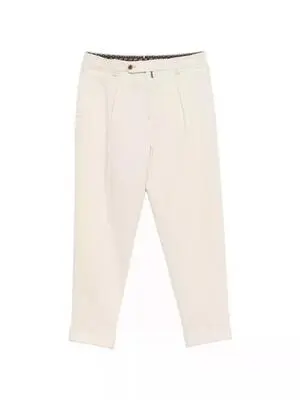 BERWICH Pleated-front Turn-up Trousers - Neutrals