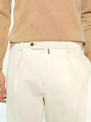 BERWICH Pleated-front Turn-up Trousers