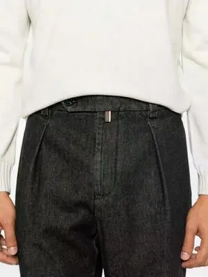 BERWICH Pleated Turn-up Trousers