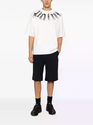 Palm Angels Big Neck Logo Printed T-shirt - Neutrals