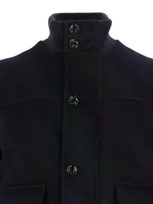 LARDINI Button-fastening Ribbed-trim Jacket
