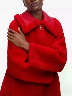 BOSS Shearling-texture Zip-up Coat