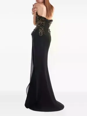GABY CHARBACHY Ruffled Sequin-embellished Gown