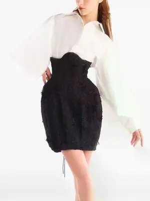 GABY CHARBACHY Corset-style Lace-up Mini Skirt