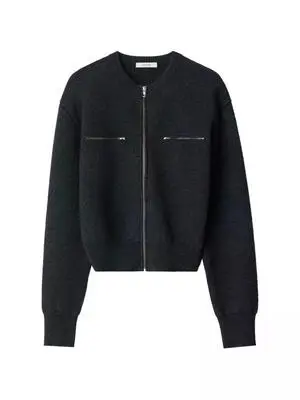 LEMAIRE Zipped Top In Alpaca Wool Blend - Black