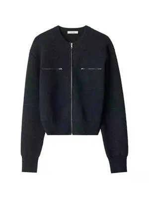 LEMAIRE Zipped Top In Alpaca Wool Blend - Black