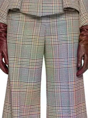 NISSA Checked Wide-leg Trousers
