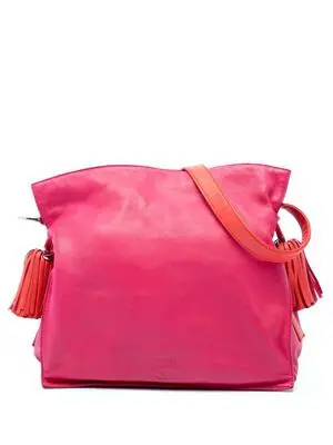 Loewe 2012 Bicolor Nappa Flamenco Tassel 30 Crossbody Bag - Pink