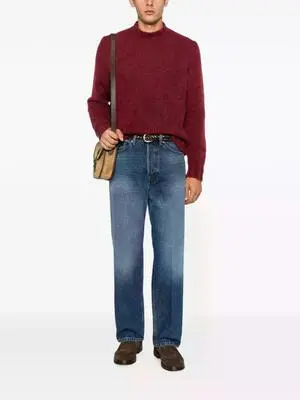 DOPPIAA Ribbed Knit Mock Neck Sweater