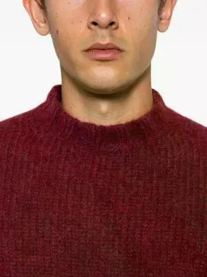 DOPPIAA Ribbed Knit Mock Neck Sweater