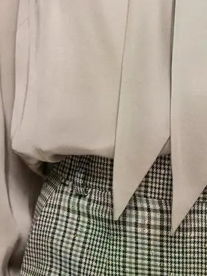 NISSA Bow Detail Viscose Shirt
