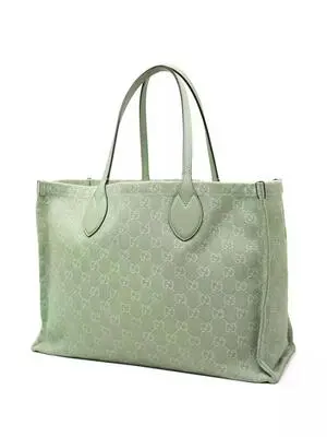 Gucci Large Gg Denim Ophidia Tote Bag