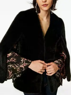 TWINSET Faux Fur Cape Jacket