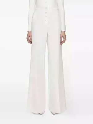 NISSA High-waist Wide-leg Pants - White