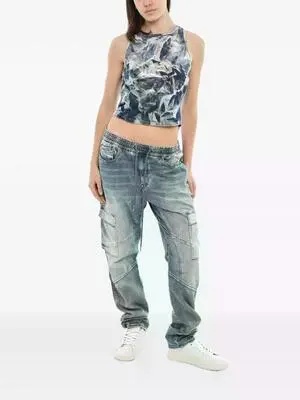 DIESEL® Metallic-effect Logo-plaque Tank Top