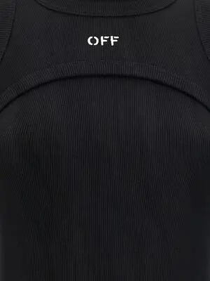 Off-White Off Stamp Cut-out Midi Dress