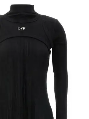 Off-White Off Stamp Cut-out Midi Dress