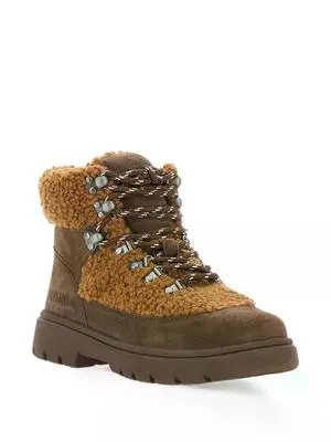 Moon Boot Shearling-effect Lace-up Ankle Boots