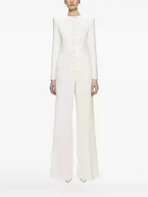 NISSA Buttoned Cropped Jacket - White