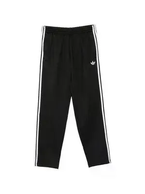 Adidas Logo-embroidered Side-stripe Track Pants - Black