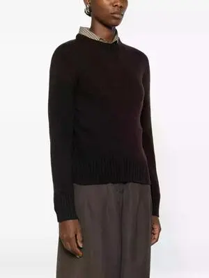 ARAGONA Ribbed-trim Sweater