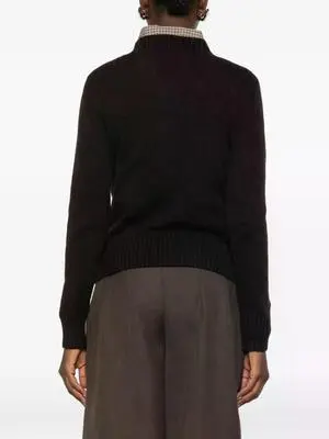 ARAGONA Ribbed-trim Crew Neck Sweater