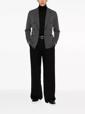 LARDINI Double-breasted Knitted Blazer