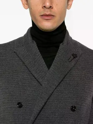LARDINI Double-breasted Knitted Blazer