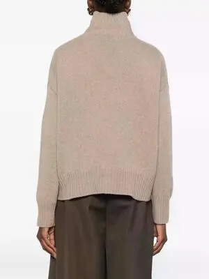 ARAGONA Turtleneck Ribbed-trim Sweater