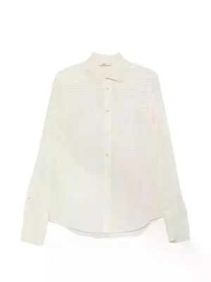 Fendi Classic Collar Long Sleeve Shirt - Neutrals