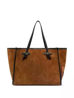 GIANNI CHIARINI Large Marcella Suede Tote Bag - Brown