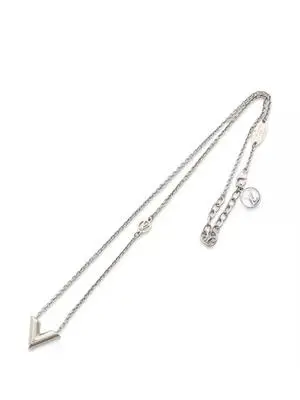 LOUIS VUITTON Essential V Necklace - Silver