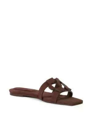 Simkhai Monogram Suede Sandals