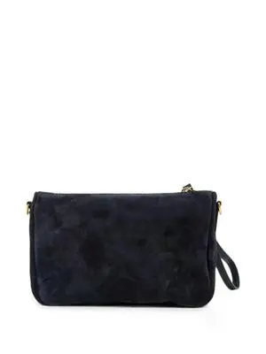 GIANNI CHIARINI Nora Small Suede Clutch Bag - Blue