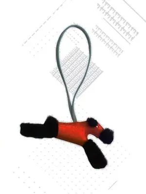 Hermès Leather Bag Charm - Orange