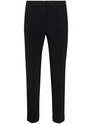 Etro High-waisted Cropped Trousers In Crepe
