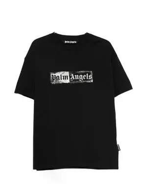 Palm Angels Stamp Logo Short-sleeve T-shirt - Black