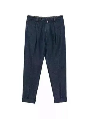 BERWICH Pleated Turned-up Trousers - Blue