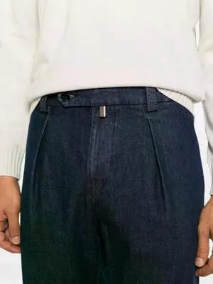 BERWICH Pleated Turned-up Trousers