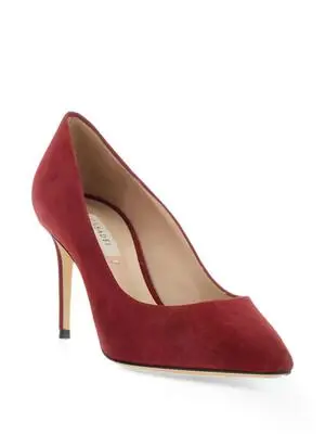 Casadei Pointed-toe Suede Pumps - Red