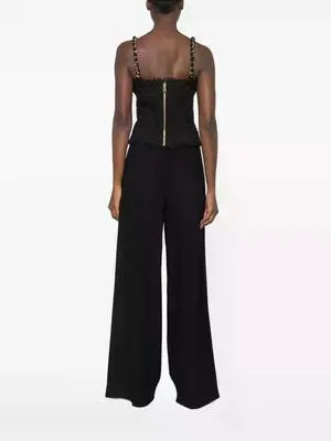 Balmain Sleeveless Tweed Top With Chain-link Straps
