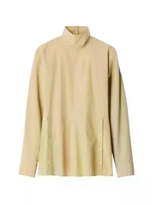 LEMAIRE Press-stud Bib Top In Cotton Crepe - Neutrals