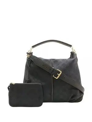 LOUIS VUITTON 2012 Monogram Mahina Selene Mm Satchel - Black