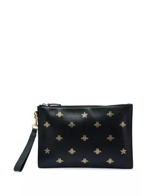 Gucci Calfskin Bee Star Clutch Bag