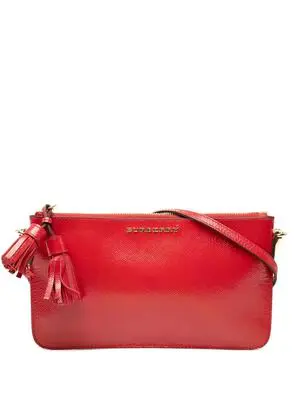 Burberry 2000-2017 Patent Tassel Crossbody Bag - Red