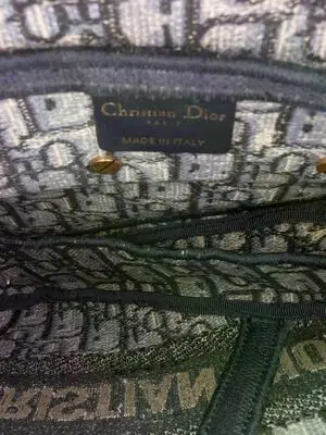Dior Oblique Embroidered Canvas Saddle Bag - Blue
