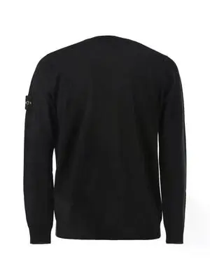 Stone Island Embossed-stitch Logo-patch Sweater