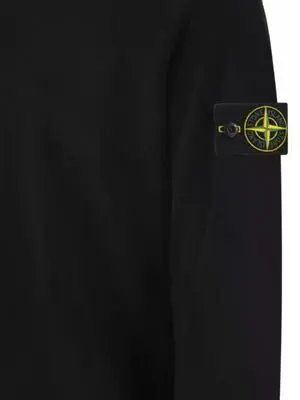 Stone Island Embossed-stitch Logo-patch Sweater