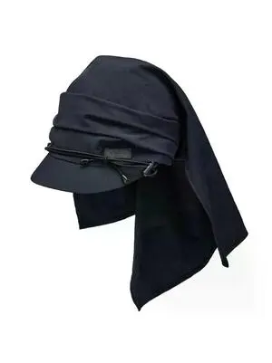 CA4LA Ruched Drawstring Hat - Black